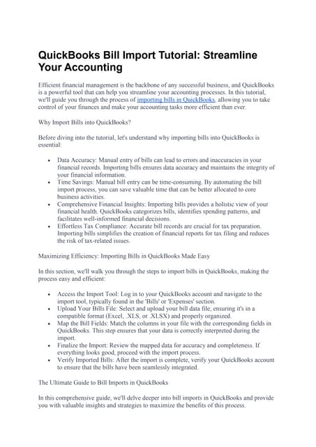 Importing Journal Entries into QuickBooks Online Step-by-Step Guide.pdf | Technology & Computing