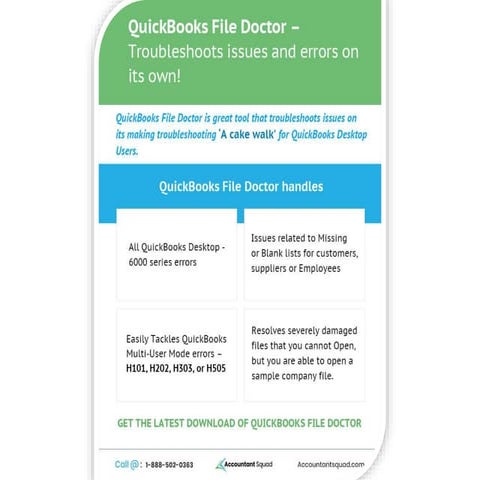 QuickBooks File Doctor – Troubleshoots issues | PPT