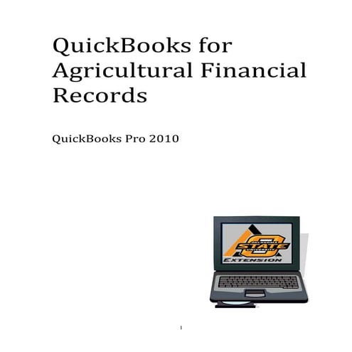 Quickbooksfor ag manual | PDF