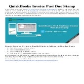 QuickBooks Invoice Past Due Stamp