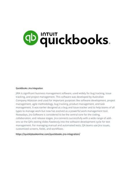 Quickbooks Jira Integration Pdf