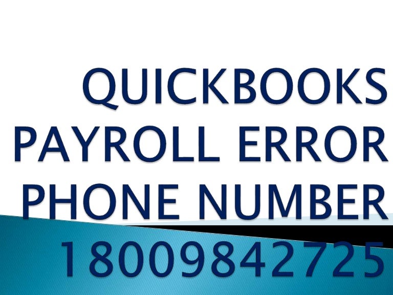 Quickbooks payroll service number - porcomics