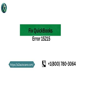 How to fix QuickBooks Update Error 15215 | PPT