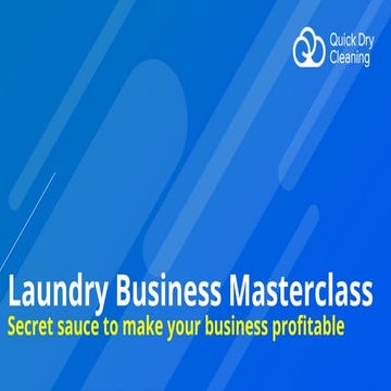 Laundry Business Masterclass | Quick Dry Cleaning Software | PPT