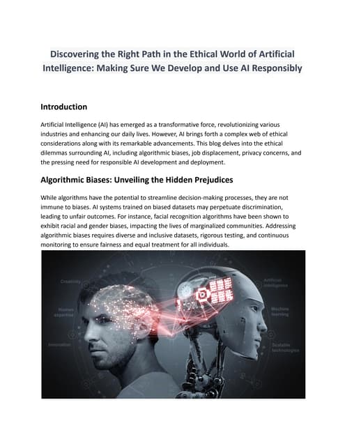 Artificial Intelligence (AI) and Ethics.pptx | Technology Industry ...