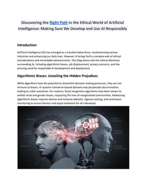 Artificial Intelligence (AI) and Ethics.pptx | Technology Industry | Industries