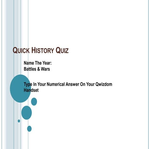 Quick History Quiz | PPT