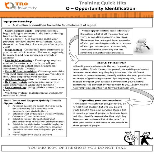 Quick Hit O Opportunity Identification | PDF