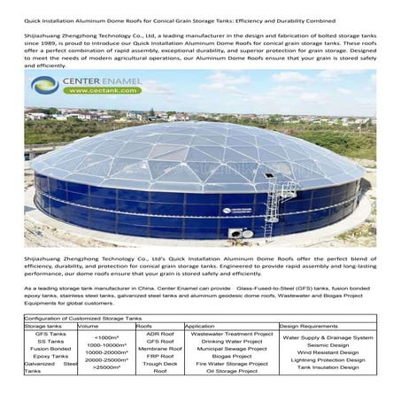 Geodesic Dome Roof Tank Design Geodesic Tank Dome EWFM