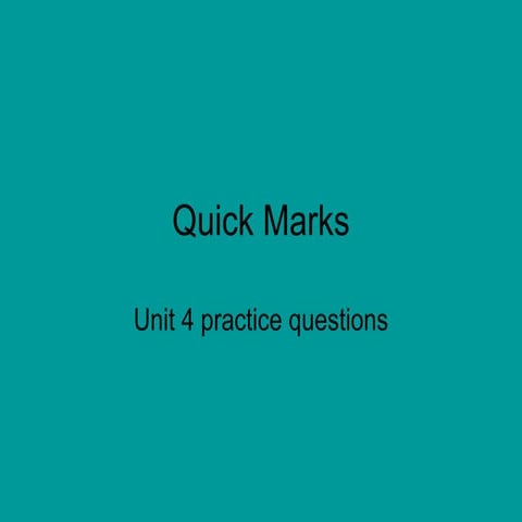 Quick mark scheme for the issues practice qns | PPT