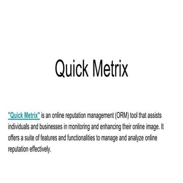 Quick Metrix | PPTX