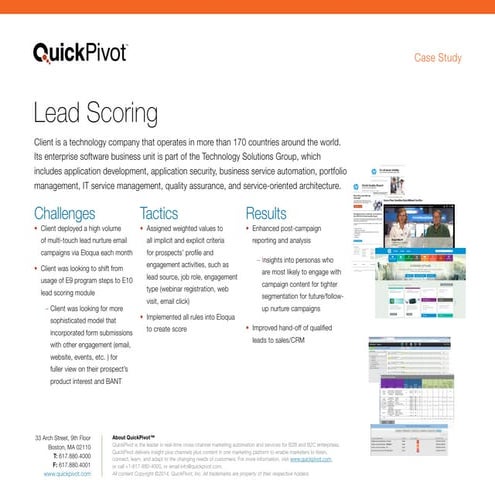 QuickPivot Case Study - Lead Scoring | PDF | Computer Software and Applications | Computing