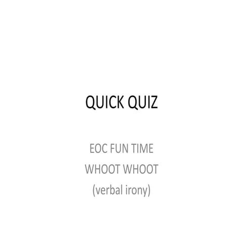 A Quick EOC Prep Quiz | PPTX