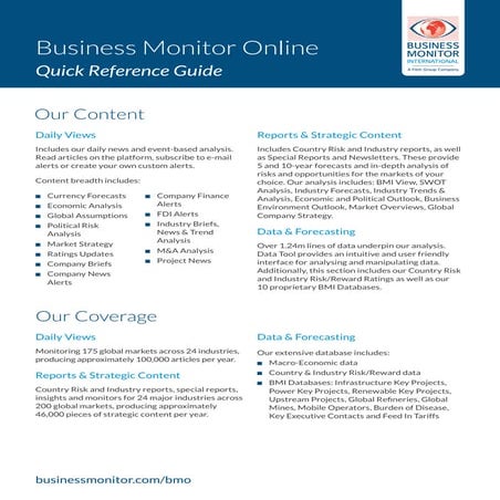 Quick reference guide bmo | PDF