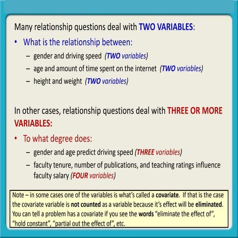 Quick reminder two or more variables | PPT