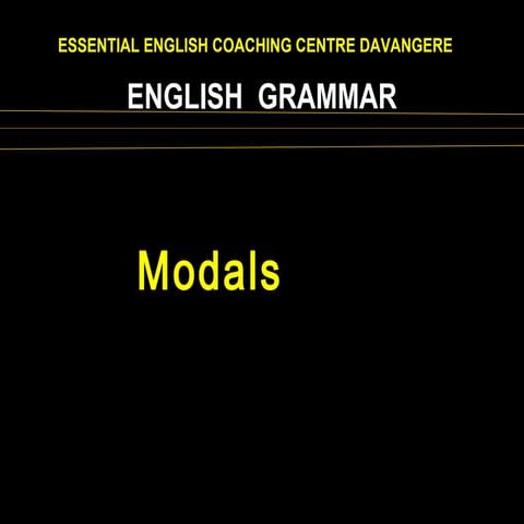 Quick review of modals | PPT