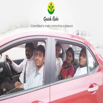 QuickRide introduce Carpooling App | PPTX