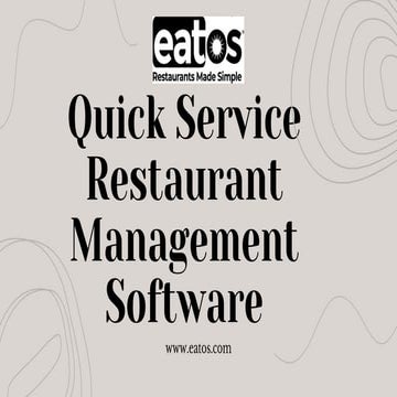 Quick Service Restaurant Management Software: Enhance Efficiency ...