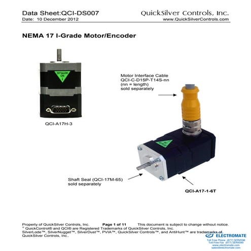 QuickSilver Controls QCI-DS007 QCI-A17 | PDF