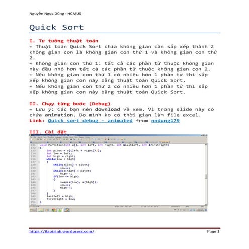 Quick sort | PDF
