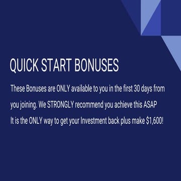Quick Start Bonuses | PDF
