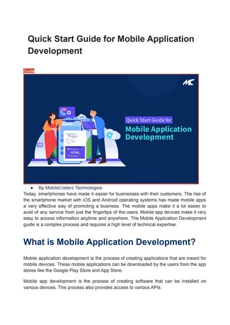 Top-Notch Mobile App Development Services for Startups, Enterprises & Innovative Brands | PPT