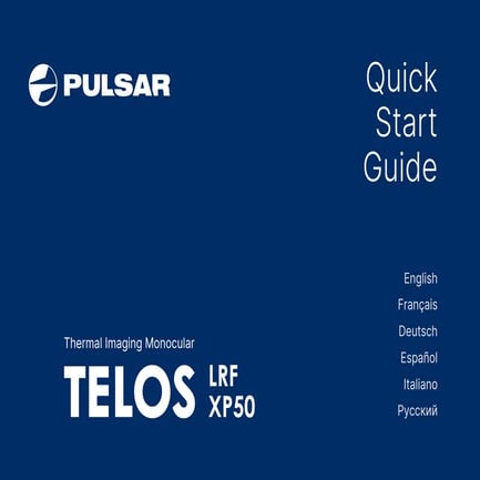 Quick Start Guide | Pulsar Telos LRF XP50 | Optics Trade | PPT