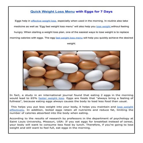 Quick Weight Loss Menu with Eggs for 7 Days.pdf