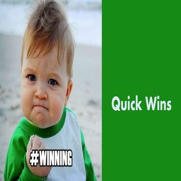 Quick Wins (In Technology Enhanced Learning) | PPTX
