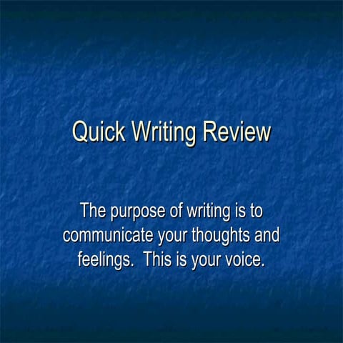 Quick writing | PPT