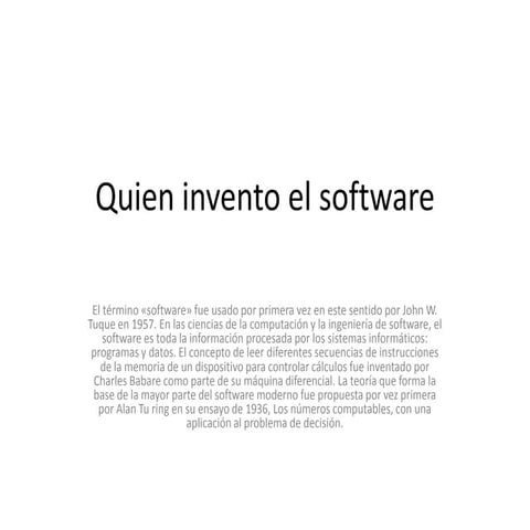 Quien invento el software | PPTX