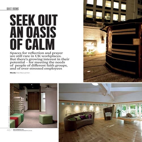 Quiet room designs featured in people management | PDF