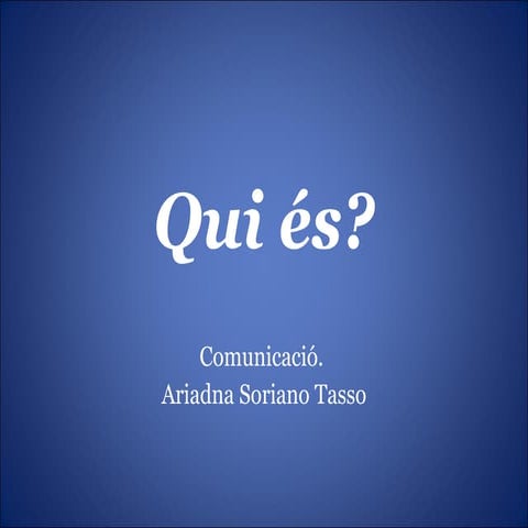 Qui Ets Tu | PPT