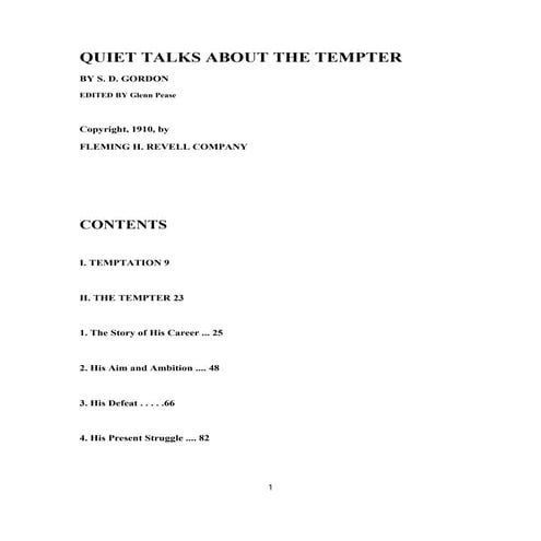 Quiet talks about the tempter | PDF