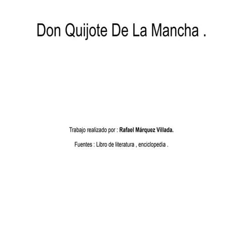 El quijote | PPTX