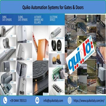 Quiko automation systems for gates & doors | PPTX | Radio Control ...