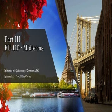 Quilantang Part III FIL110 - Midterms | PPTX