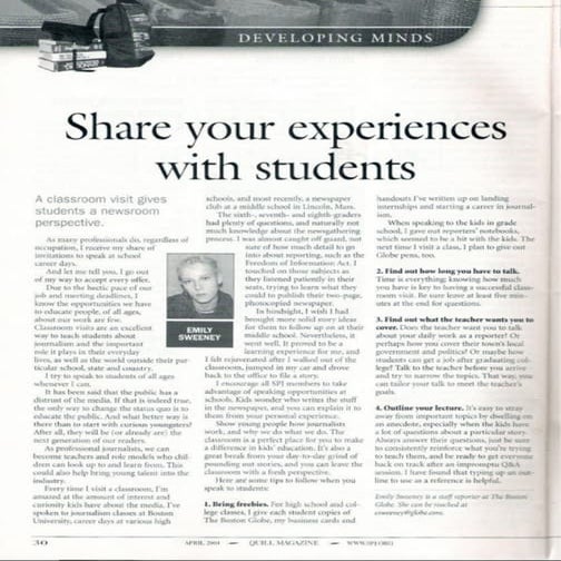 Quill magazine article | PDF