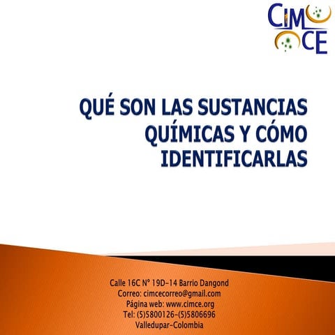 que son las sustancias quimicas y como id | PDF