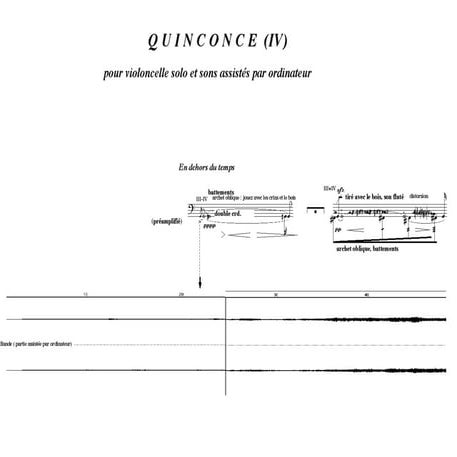 "Quinconce" for cello and computer sounds | PDF