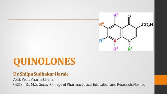 SAR of Quinolines.pptx | Chemistry | Science