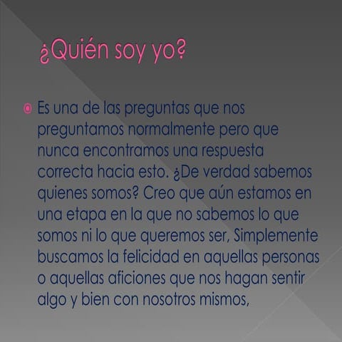 Quién soy yo | PPTX