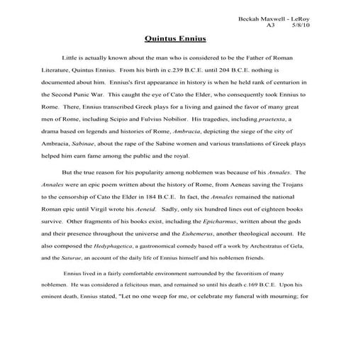 Quintus Ennius | PDF