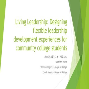 Living Leadership: Designing flexible leadership development ...