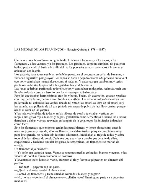 CUENTO : Las medias de los flamencos | PPT