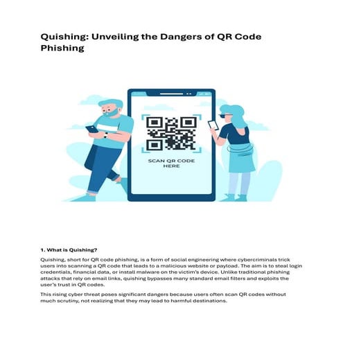 Quishing Unveiling the Dangers of QR Code Phishing.pdf | Free Download