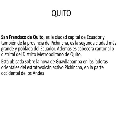 Quito | PPTX
