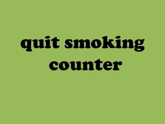 Quit smoking app | PPT