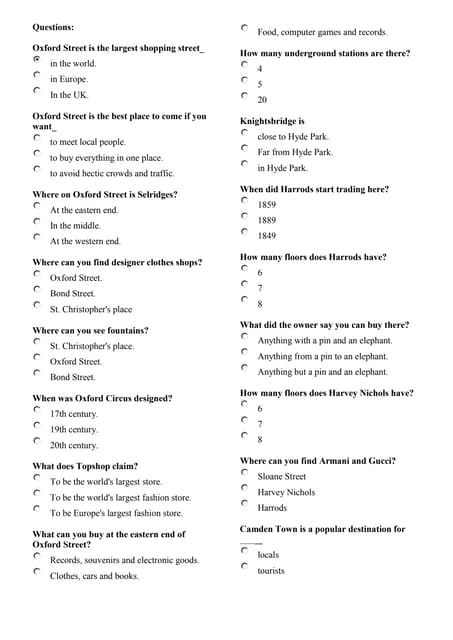 Shopping in london | PPT