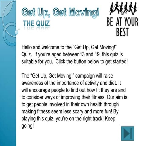 Get Up, Get Moving! Quiz | PPT